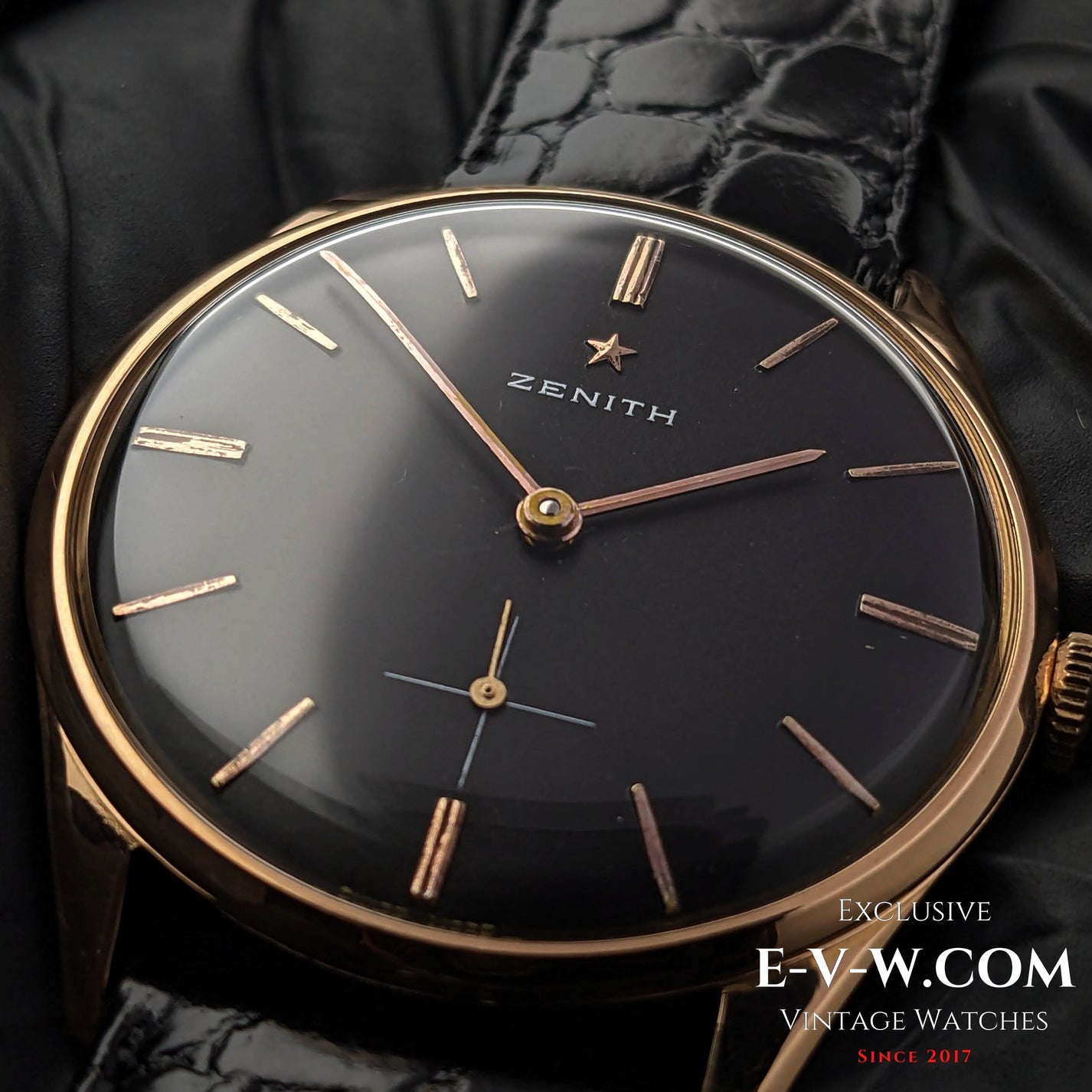 68 Years Old Vintage Zenith 18K Rose Gold / Cal. 40T / Vintage 1956 ...