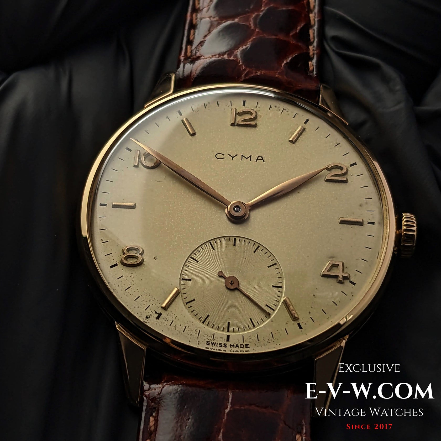 80 Years Old Vintage Cyma 18k Gold / Jumbo / Cal.586 / Vintage 1940's – Exclusive Vintage Swiss ...