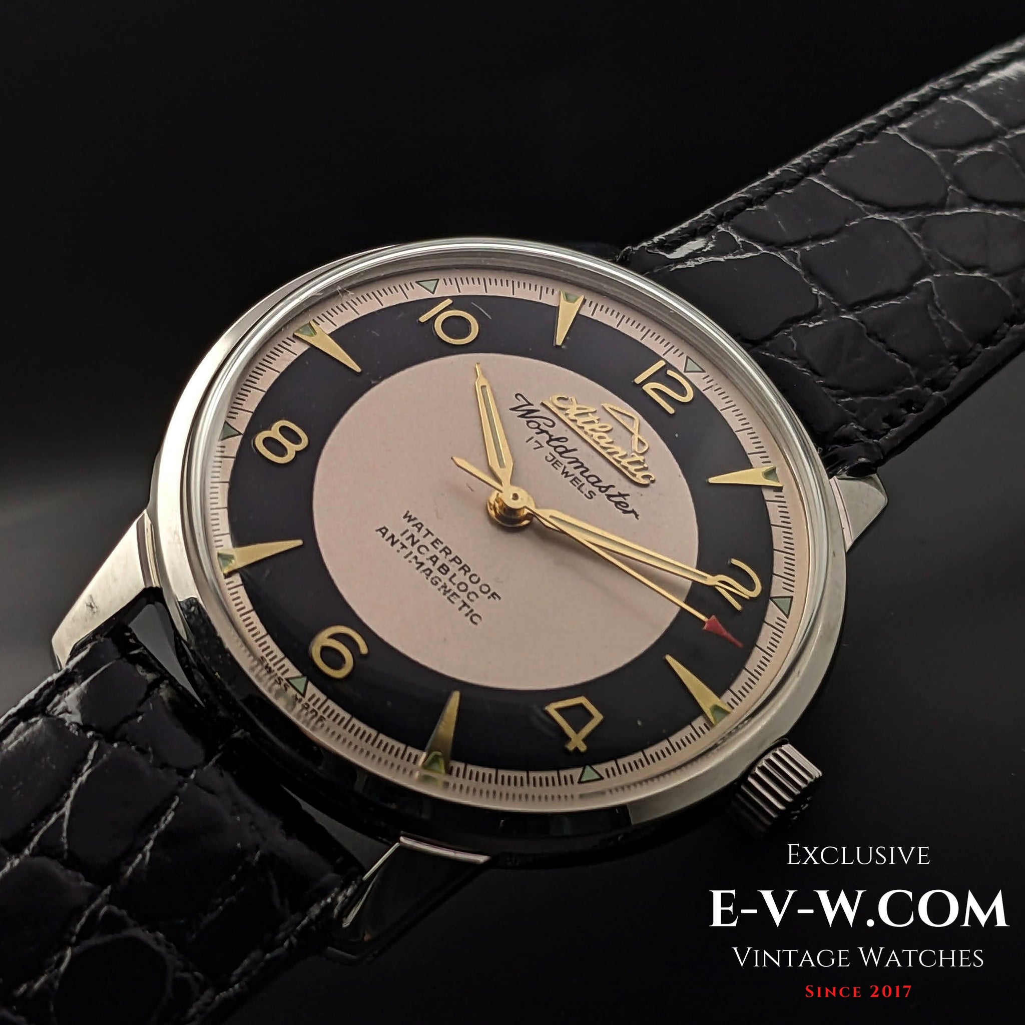 Vintage Atlantic Worldmaster Watch - 1970s Bull's Eye Dial – Exclusive ...