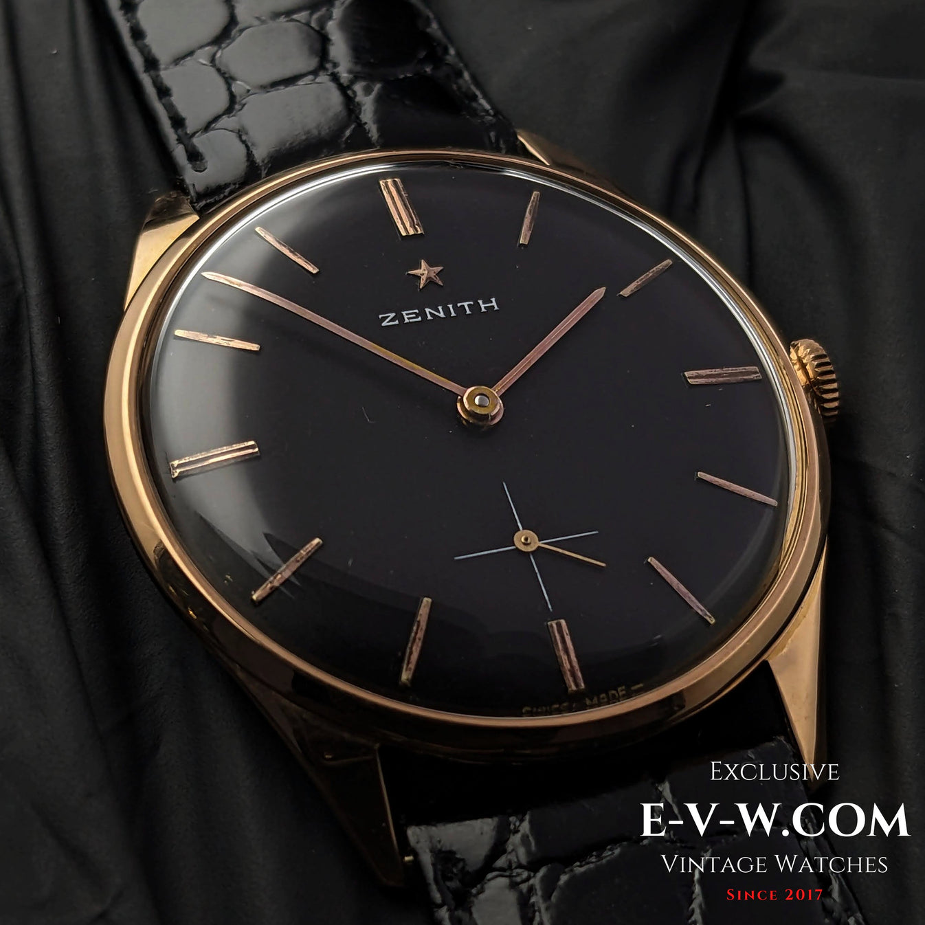 68 Years Old Vintage Zenith 18K Rose Gold / Cal. 40T / Vintage 1956 ...